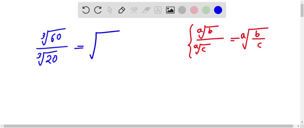 SOLVED: 'What is the following quotient? 3 sqrt 60 / 3 sqrt 20 Dividing ...