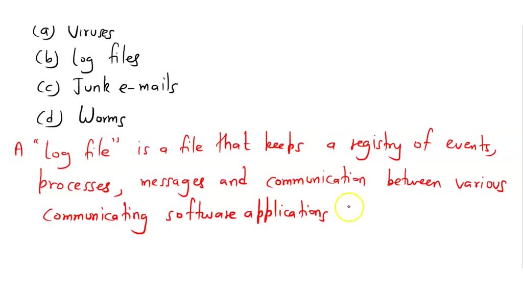 SOLVED: , which are generated by web server software, record a user's actions on a web site ...