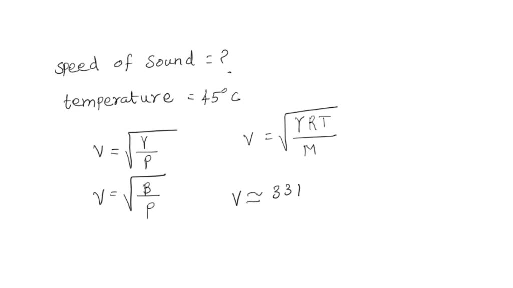 SOLVED: Guide Questions: 1. What is the speed of sound when temperature ...