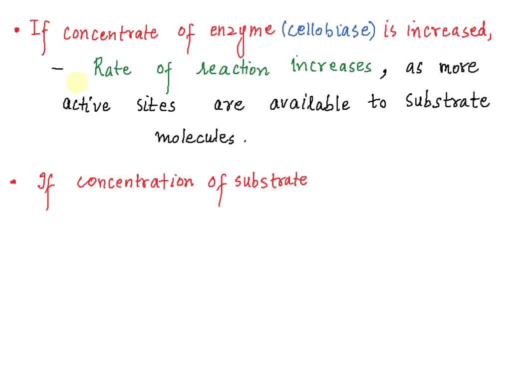 SOLVED: If you were measuring the rate of reaction of cellobiase ...