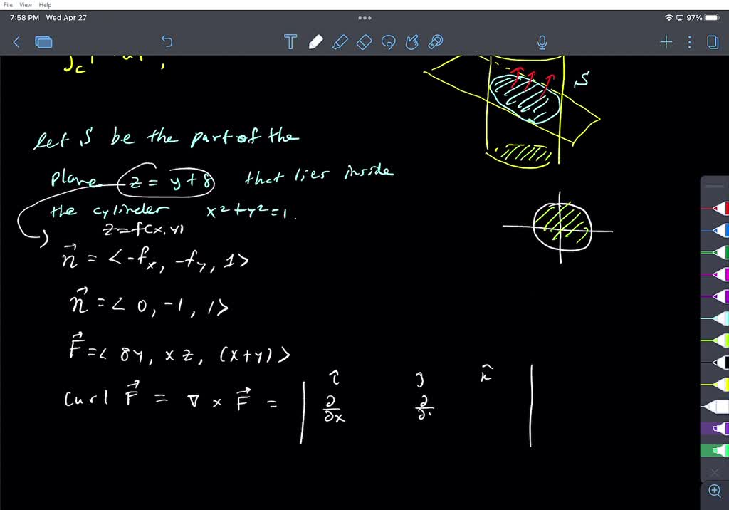 SOLVED: Use Stokes' Theorem to evaluate the line integral âˆ®(FÂ·dr ...