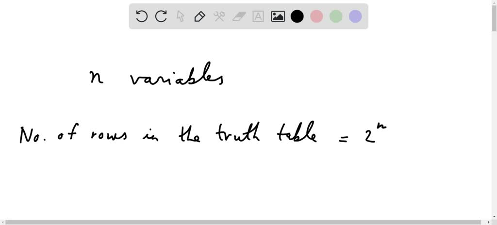 SOLVED: The truth table for a wff with 4 variables in it will have how ...