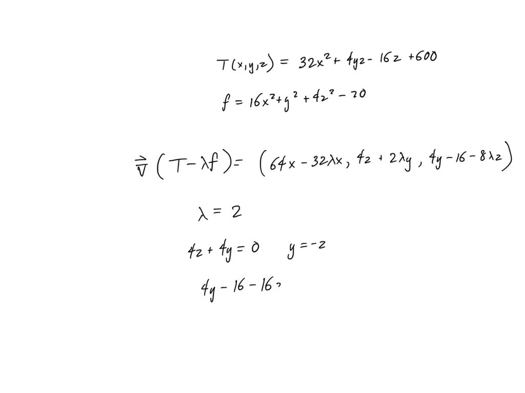 SOLVED: A space probe in the shape of the ellipsoid 16x2 + y2 + 422 ...
