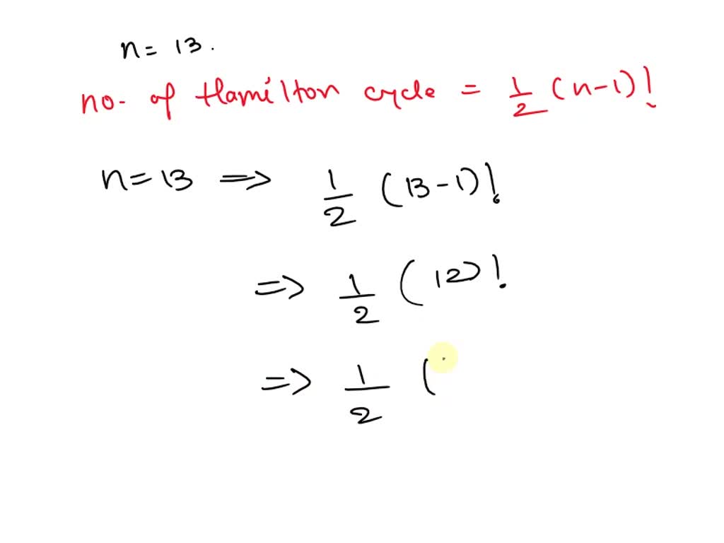 Solved Determine The Number Of Hamilton Circuits In A Complete Graph