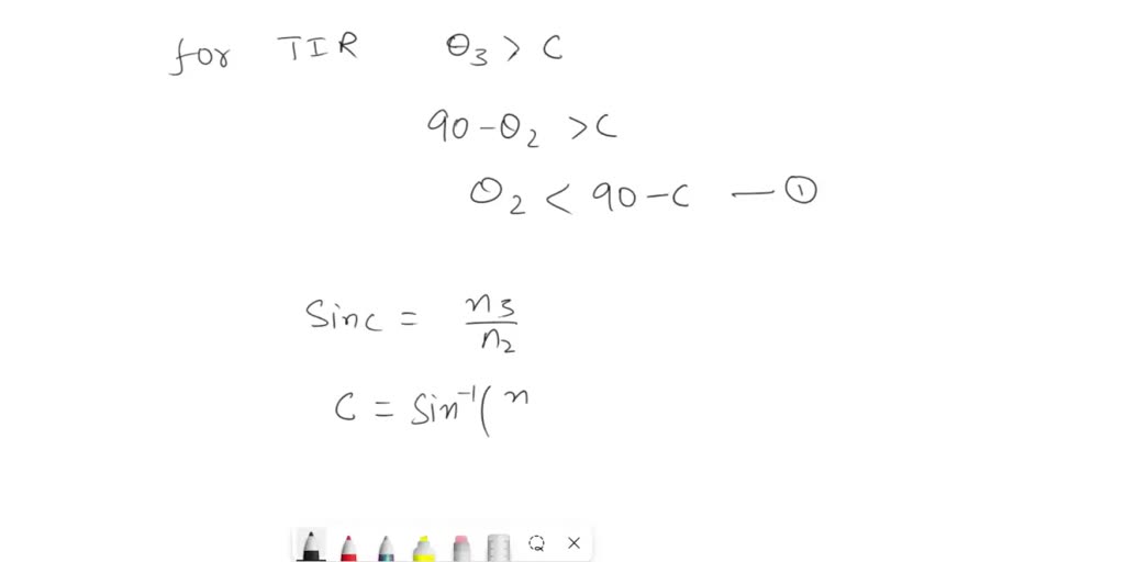 SOLVED: An optical fiber consists of an outer "cladding" layer and an inner core with a slightly ...