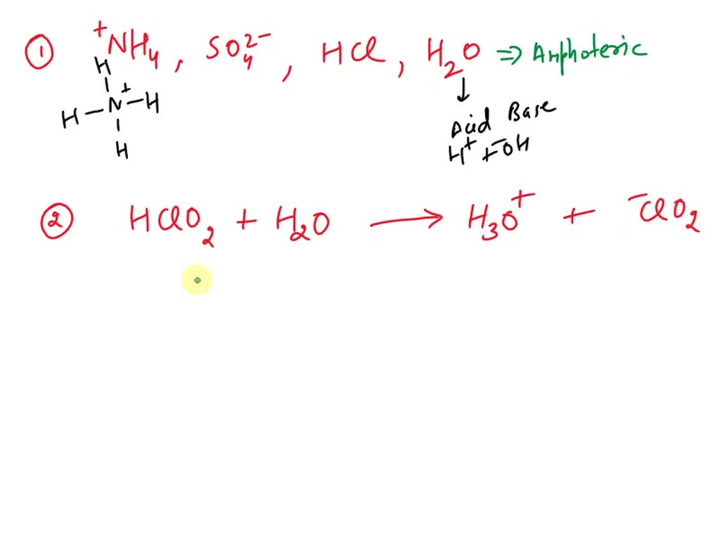 SOLVED: Which of the following is amphoteric? NH4SO4? HCl H2O QUESTION ...