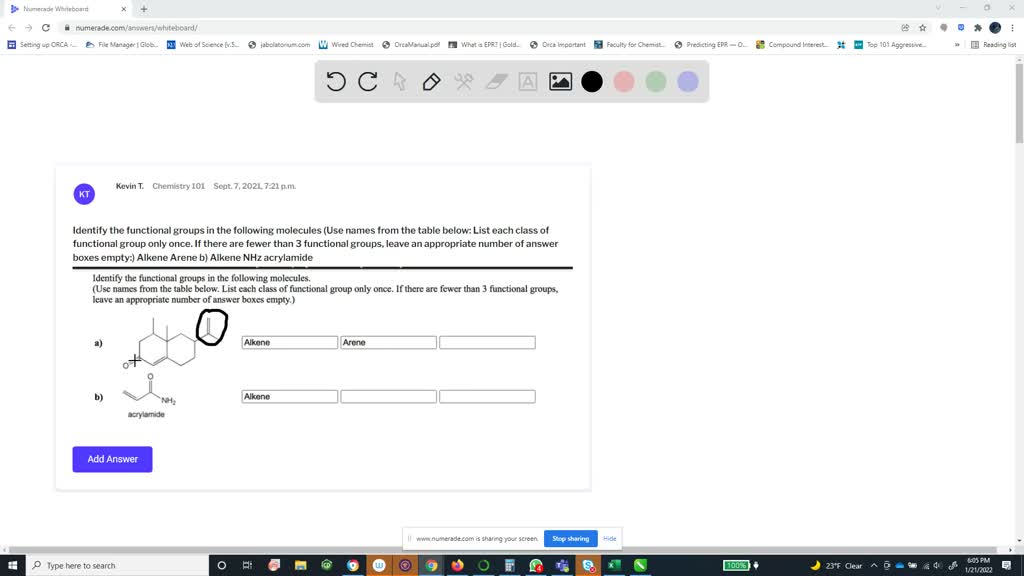 SOLVED: Identify the functional groups in the following molecules (Use ...