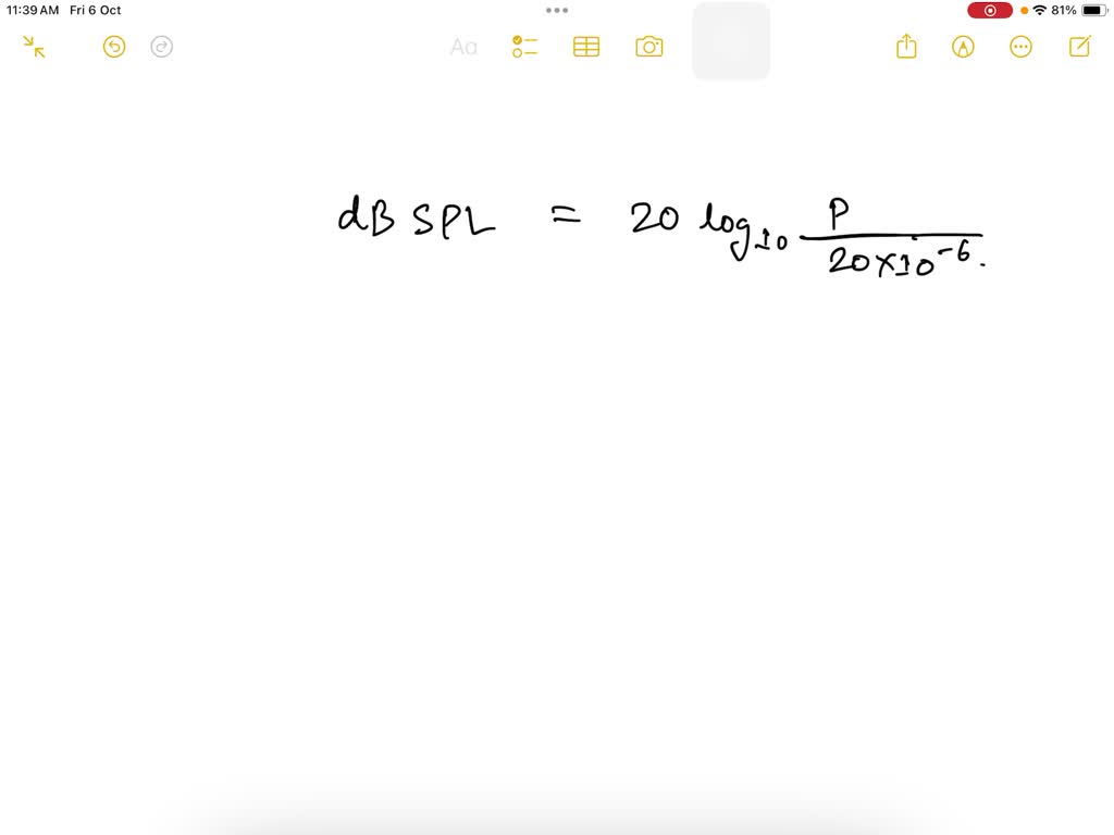 SOLVED: If you measure a sound in 800uPa, what is the dBSPL of that sound?