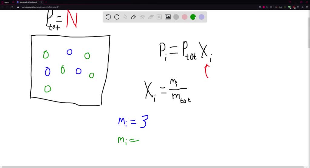 SOLVED: Determine the partial pressure of each gas as shown in the ...