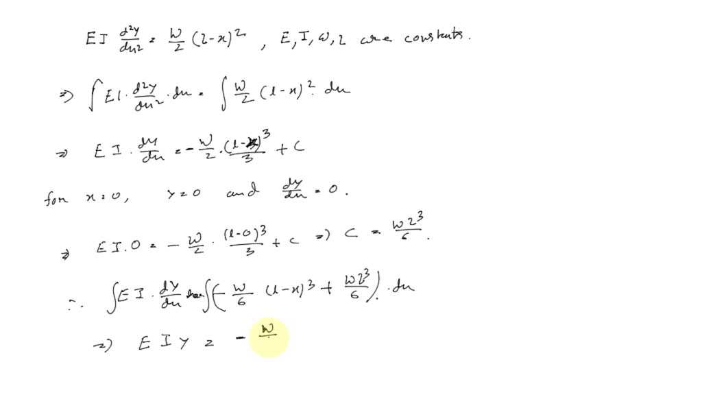 SOLVED: (10 The BVP problem for deflection y(x) , of = vertical column of length L which is ...
