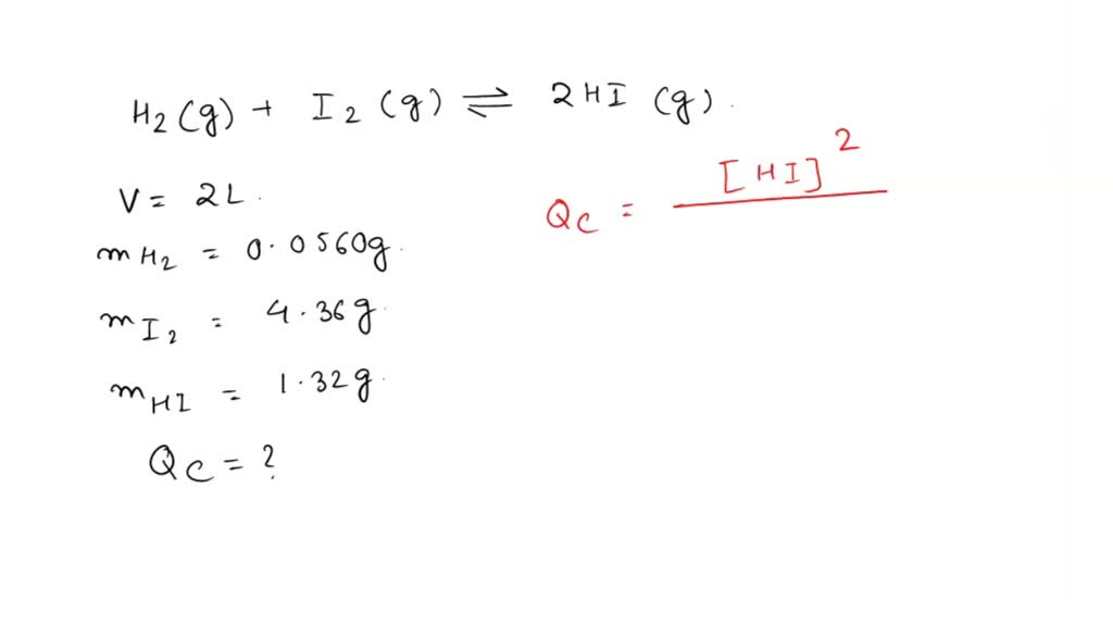 SOLVED: Consider the equilibrium system described by the chemical reaction below: Calculate the ...