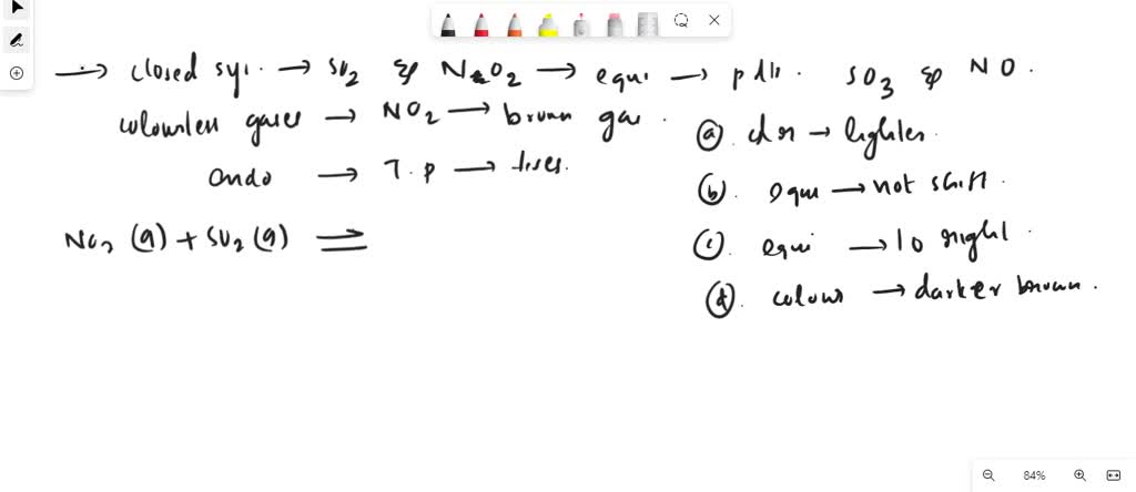 SOLVED: In a closed system, sulfur dioxide and nitrogen dioxide are in ...