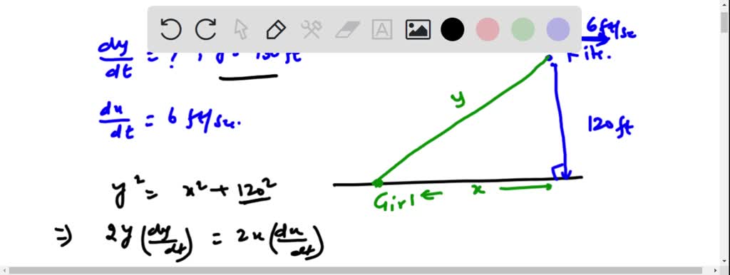 SOLVED: A girl is flving kite on string- The kite is 120 ft above the ...