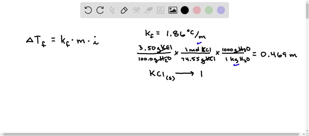 SOLVED: Calculate the freezing point of a solution made by dissolving 3 ...