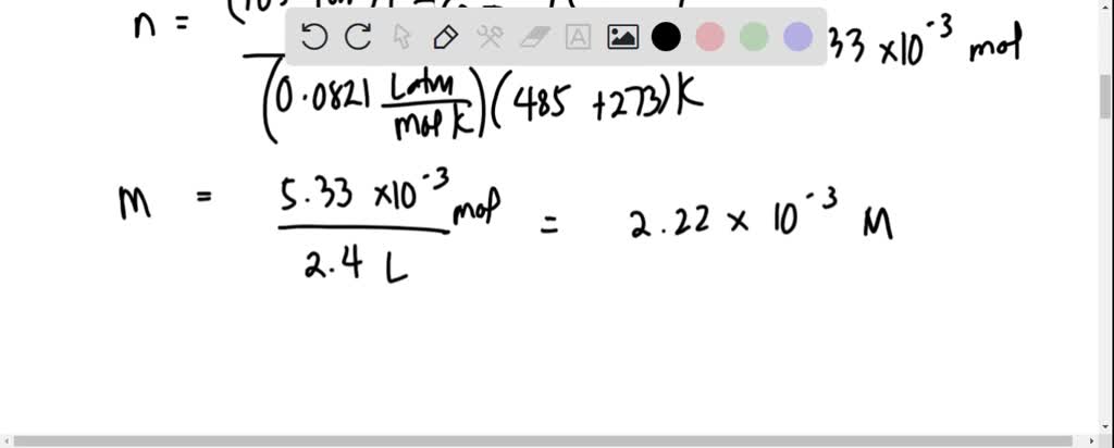 SOLVED: If a 1.6 L reaction vessel initially contains 740 Torr of N2O5 at 25 ∘C , what partial ...