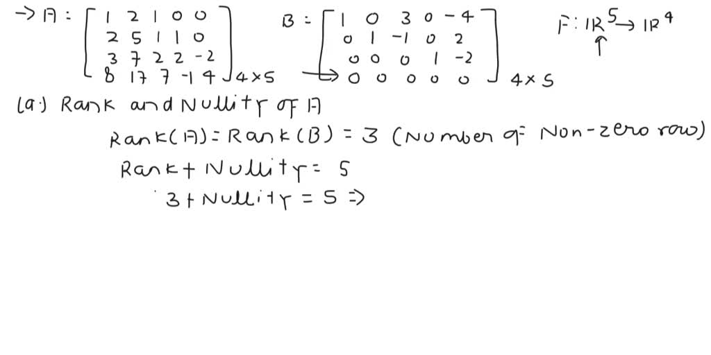 SOLVED: LINEAR ALGEBRAURGENT 3-2 2 1 Consider the matrix A= a) Reduce A to ref (or rref) and ...