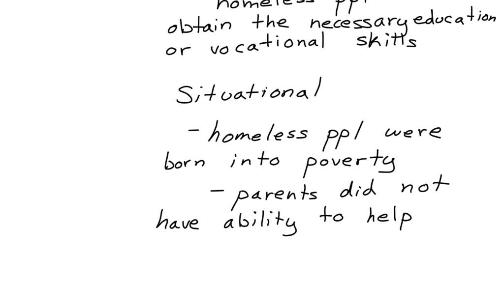 explain the problems of homelessness based on the developmental ...