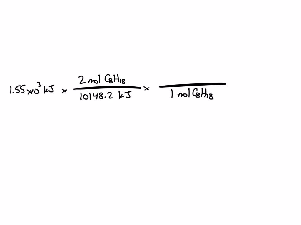 SOLVED: Octane is a component of gasoline that burns according to the ...