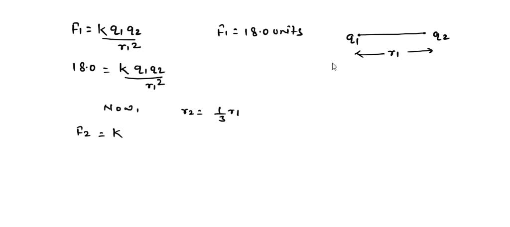 SOLVED: Objects 1 and 2 attract each other with a electrostatic force of 18.0 units. If the ...