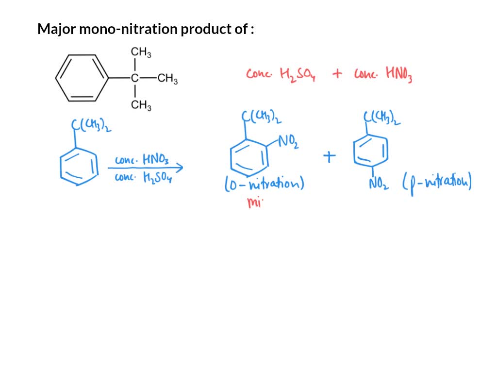SOLVED: Provide the structure of the major mononitration product of the ...