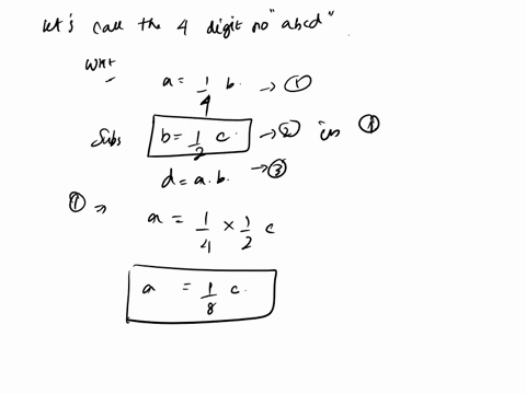 What is the 4 digit number in which the first digit in 14 of...