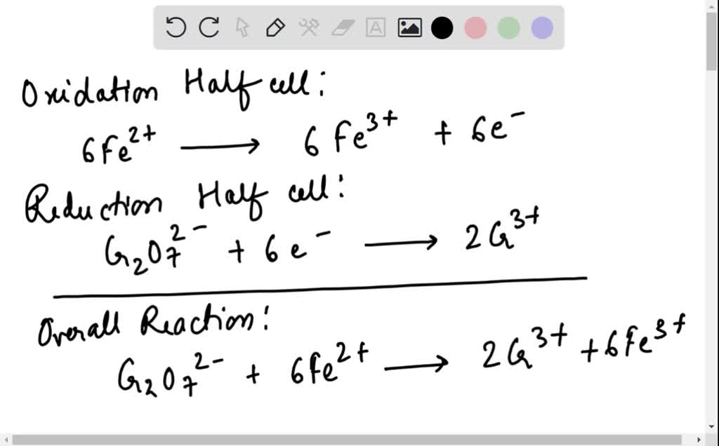 SOLVED: Show balanced half reactions and overall reaction for potassium ...