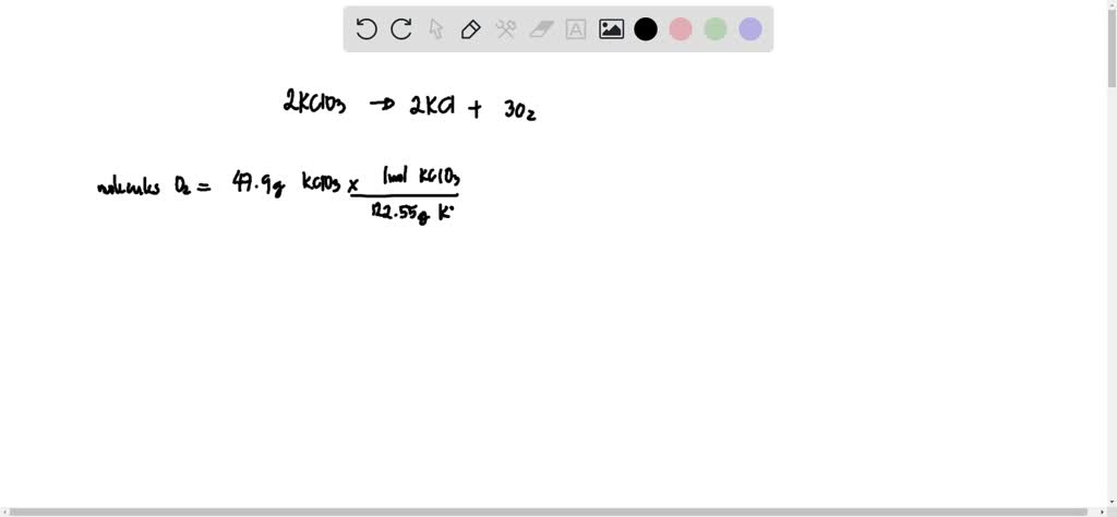 SOLVED: How many molecules of O2 are produced when 47.9 g of KClO3 ...