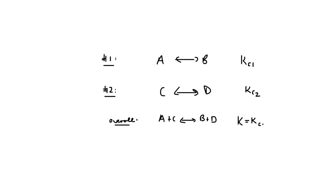 SOLVED: If the mechanism of a chemical equilibrium consists of two reversible elementary steps ...