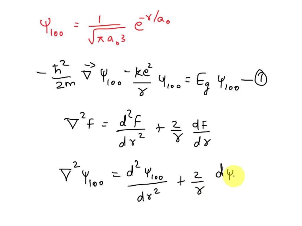 Solved Using The Ground State Wave Function Of The Electron For The