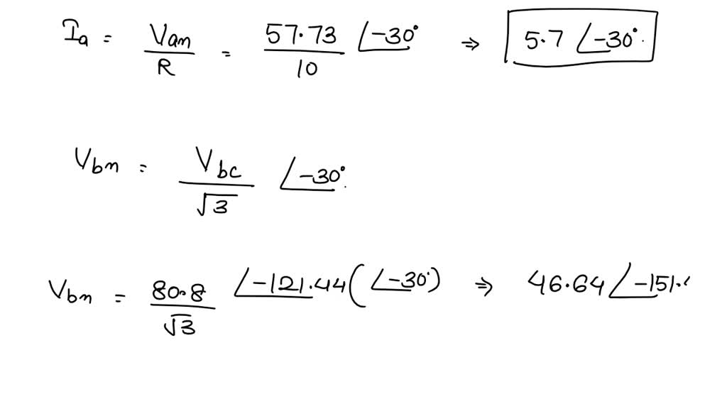 SOLVED: The voltages at the terminals of a balanced load consisting of ...