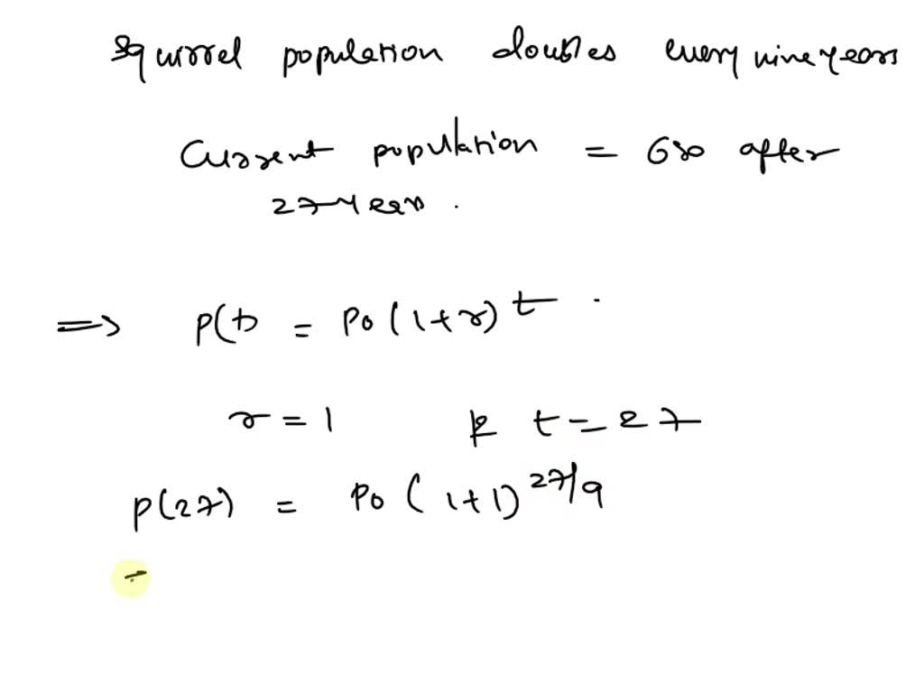 A gray squirrel population was introduced in a certain region 24 years ...