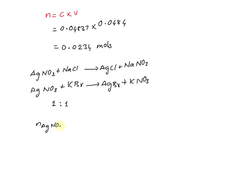 SOLVED: A 0.238 6-g sample contained only NaCl and KBr. It was ...