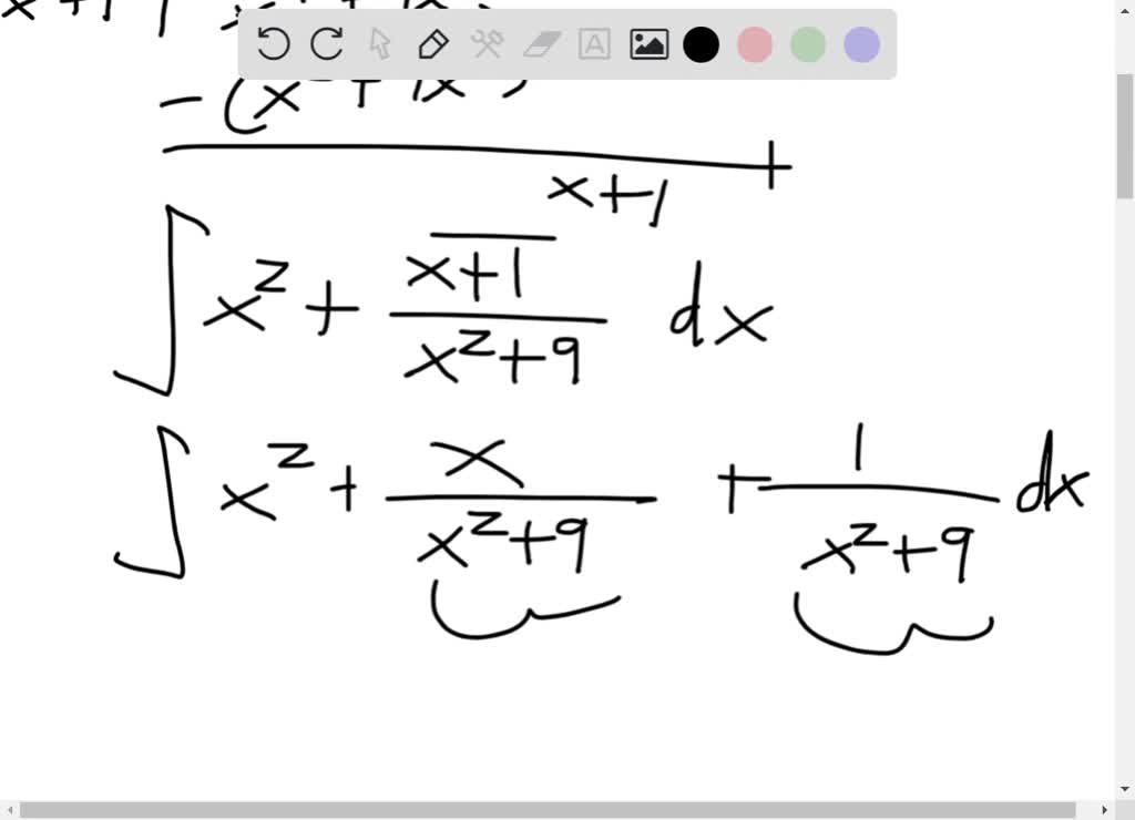 SOLVED int frac x 4 9 X 2 x 1 x 2 9 D X 