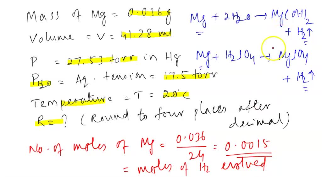 SOLVED: 'student performed the same experiment as you: The following ...