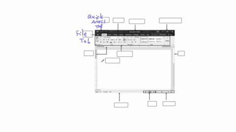 Microsoft Word (2016) Interface Instructions: Label the...