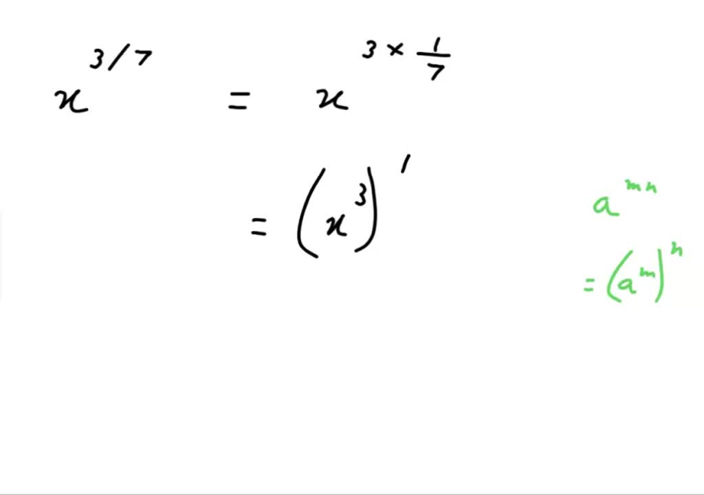 SOLVED Rewrite The Expression X 3 7 In Radical Form 