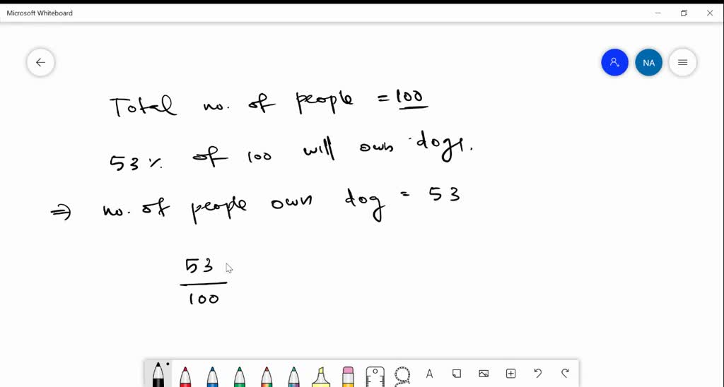 SOLVED: Suppose that 53% of people own dogs. If you pick two people at ...