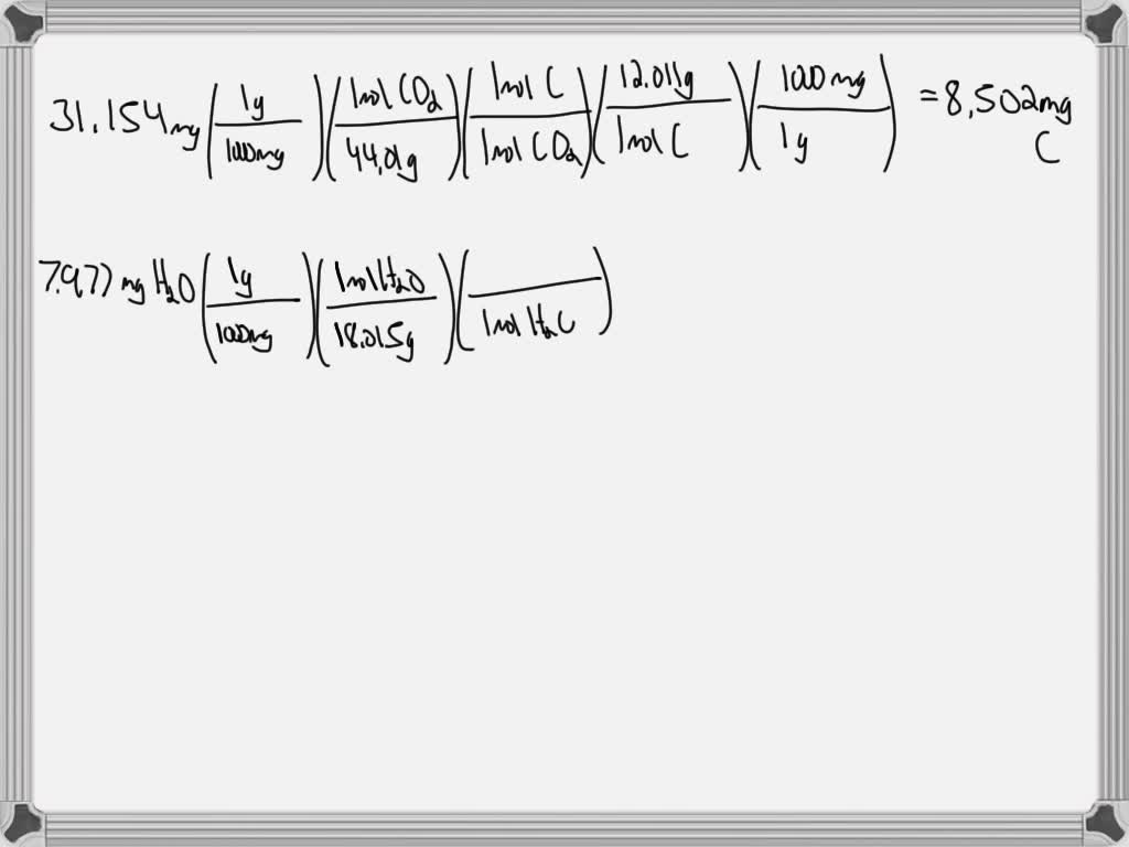 SOLVED: Researchers used a combustion method to analyze a compound used ...