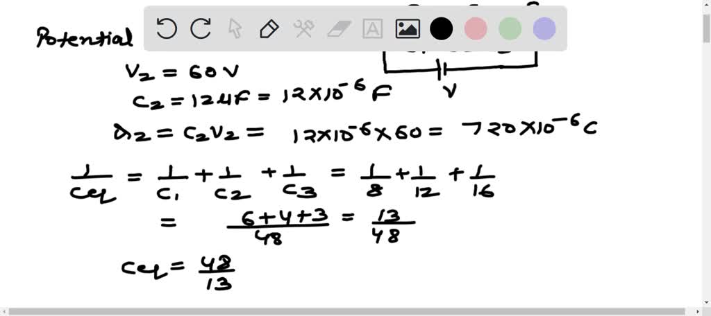 Three capacitors of capacities 8, 12, and 16 ÂµF are connected in ...