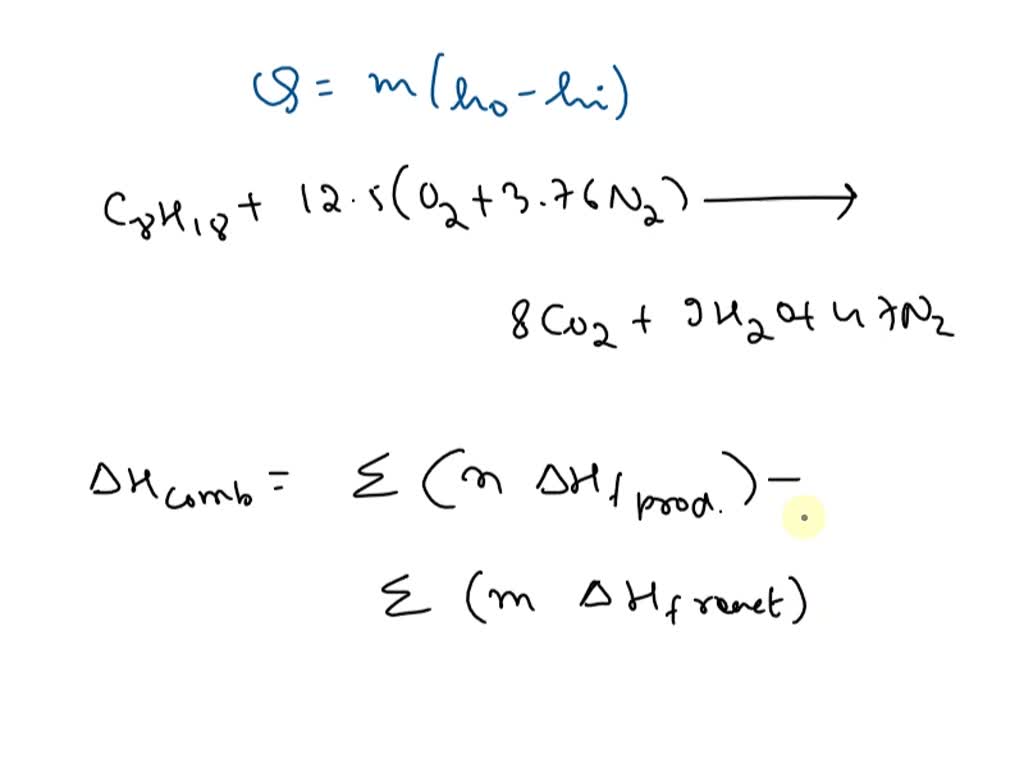 SOLVED: Octane gas (C8H18) at 25Â°C is burned steadily with 80 percent excess air at 25Â°C, 1 ...