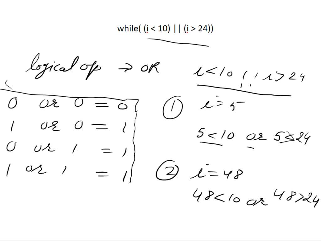 SOLVED: What's wrong? while( (i 24)) the logical operator || cannot be ...