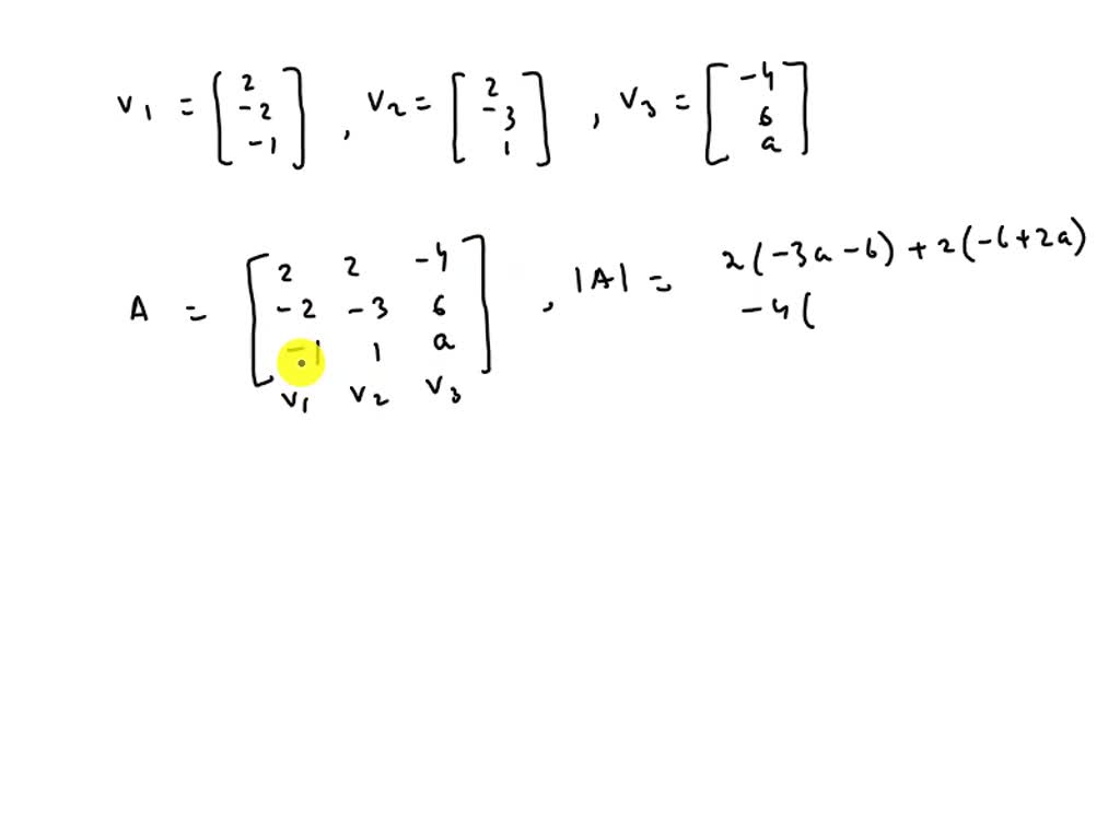 2 2 1 2 -3 V3 Consider the following three vectors in R3: V1 V2 Find ...