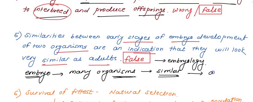 SOLVED: point each: points total) Write out TRUE or FALSE for the ...
