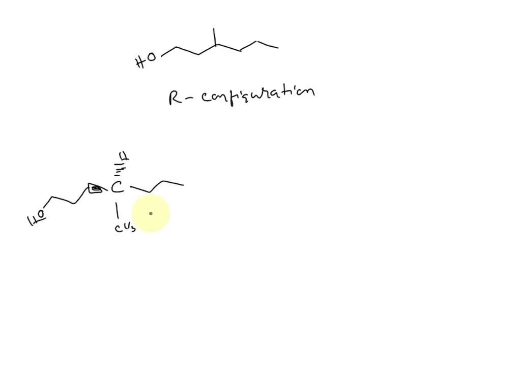 SOLVED: 'Draw a structural formula of the R configuration of the compound shown below: HO'