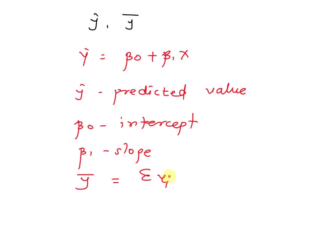 SOLVED: What is the difference between y hat and y bar when talking about regression?