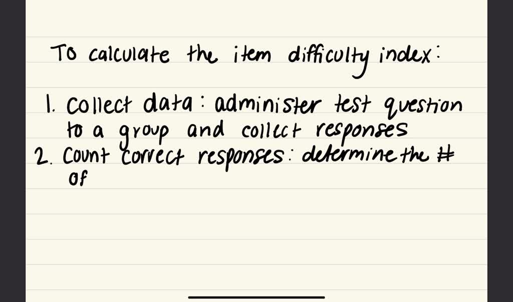 SOLVED: How to calculate the optimal level of difficulty for a test ...