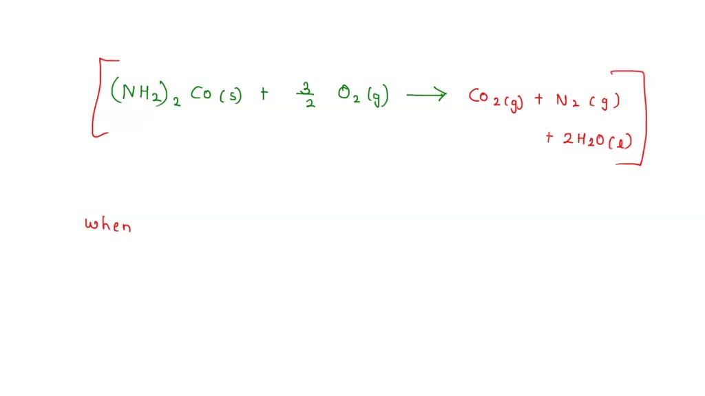 SOLVED: The complete combustion of one mole of urea, (CO (NH2) 2, a solid substance at T = 25 ...