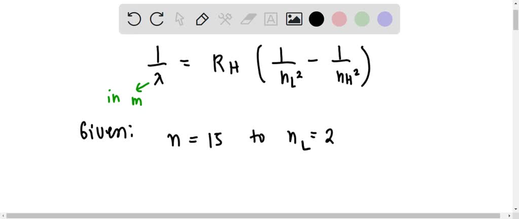 Solved Calculate The Wavelength Of Light Emitted From Hydrogen Atom