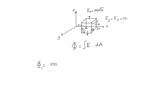 Electric field components are ex 100 x12 ey ez0 calculate...