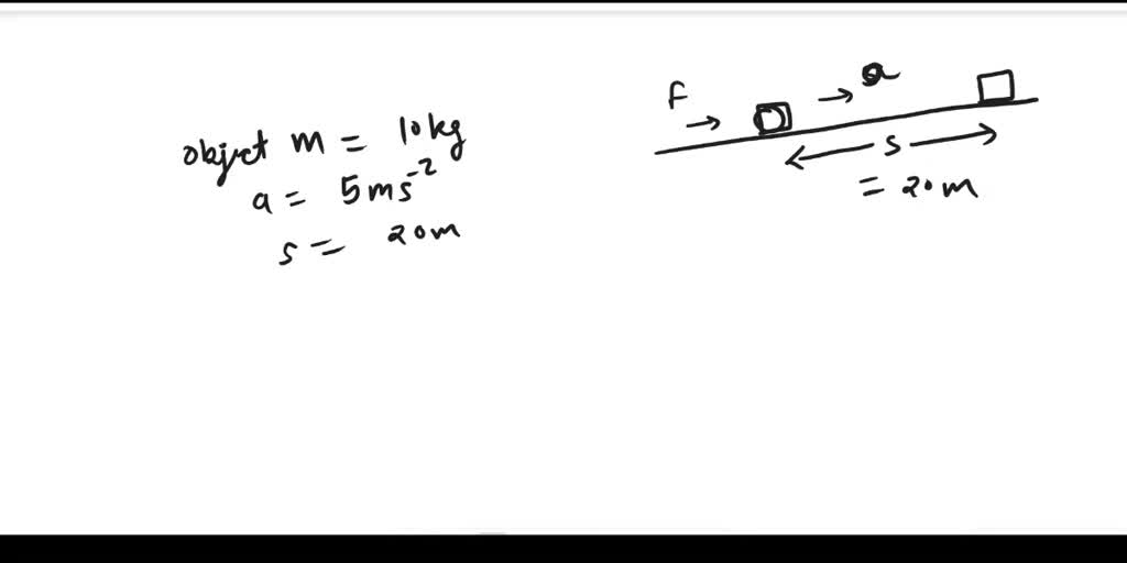 SOLVED: A 10kg object experiences a horizontal force which causes it to accelerate at 5m/s ...